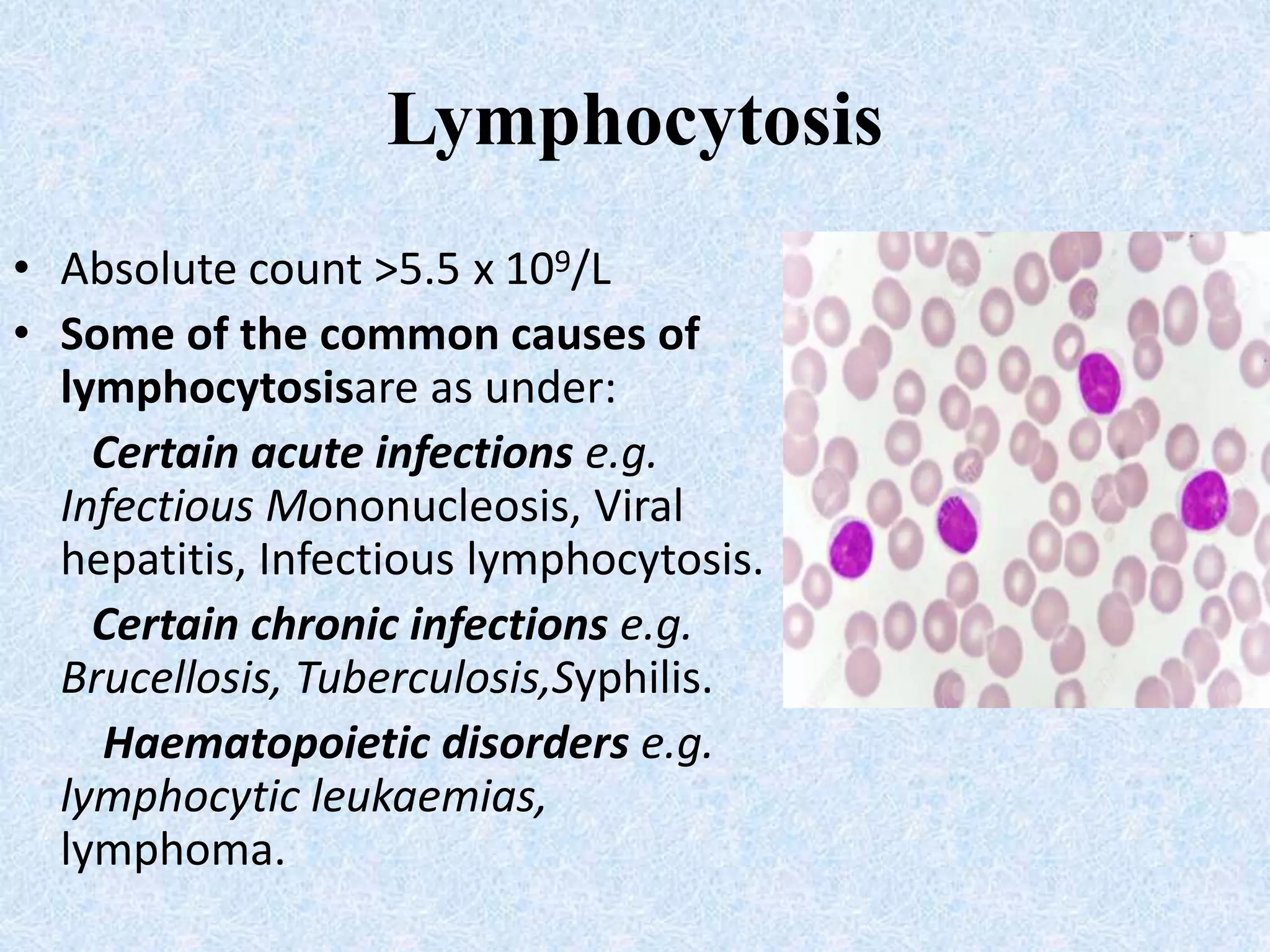 Disorders of white blood cells | PPTX