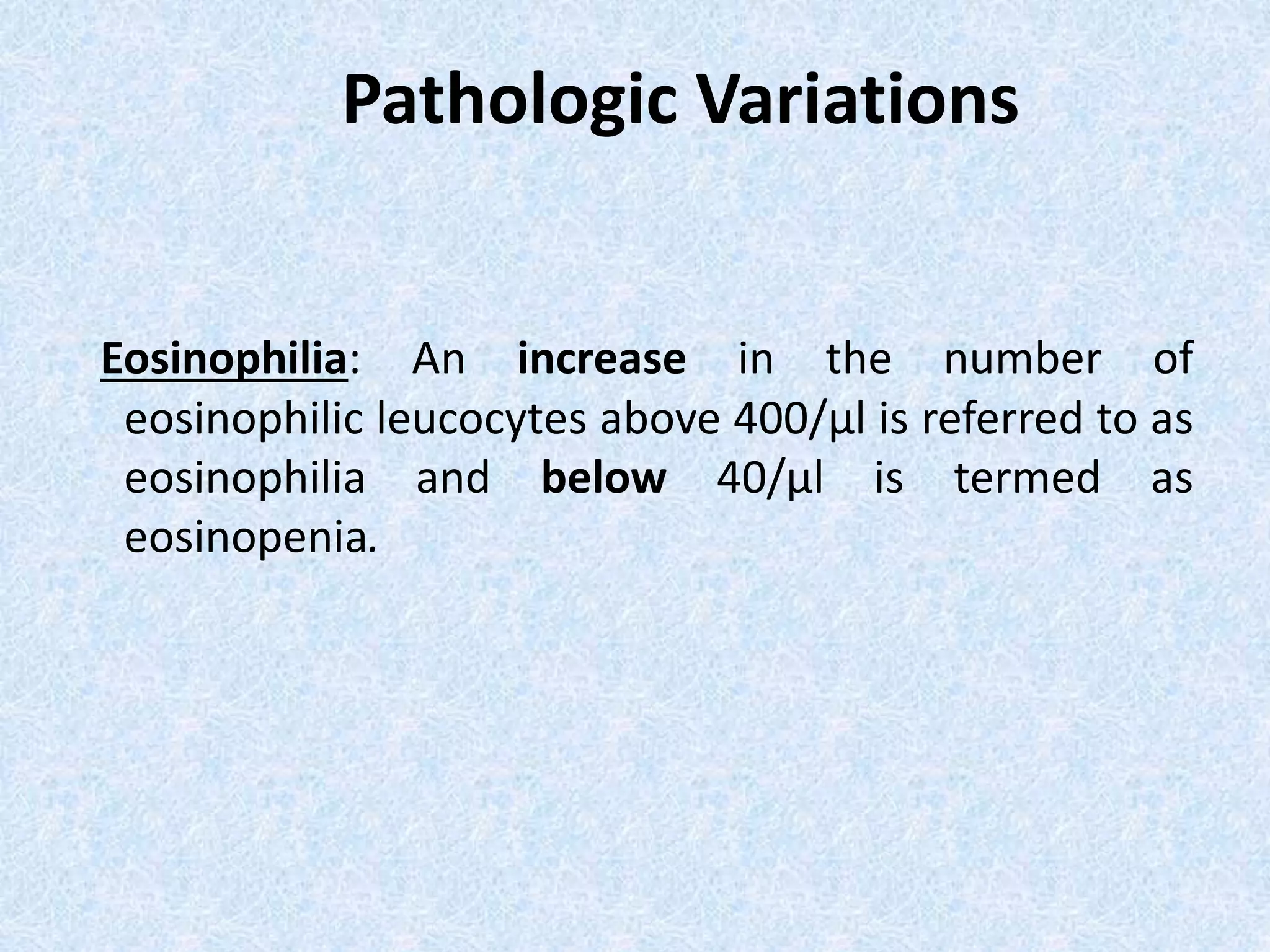 Disorders of white blood cells | PPTX