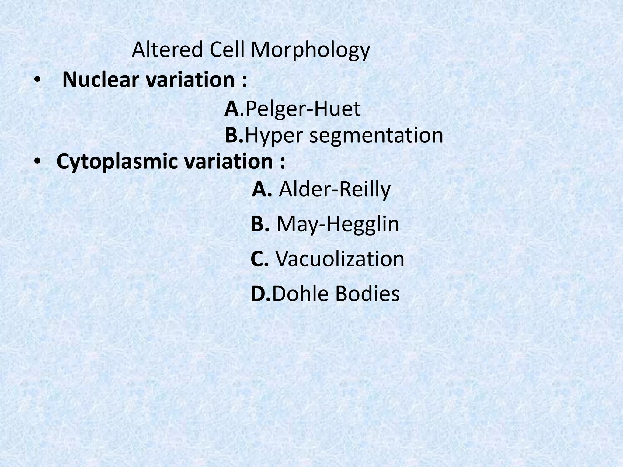 Disorders of white blood cells | PPTX