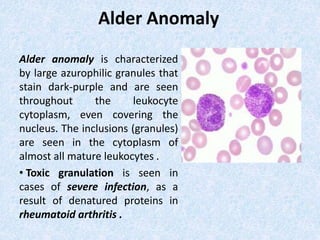 Disorders of white blood cells | PPTX