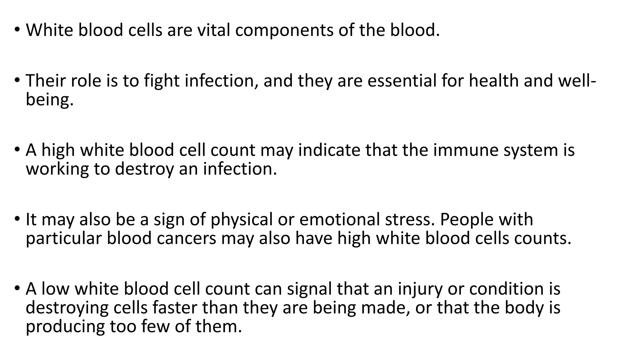 Disorders of white blood cells and related conditions | PPTX