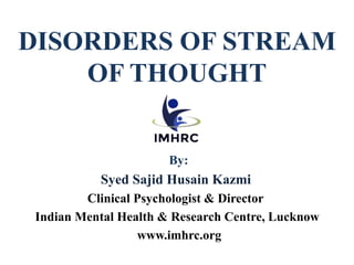 Disorders Stream of Thought | PPTX