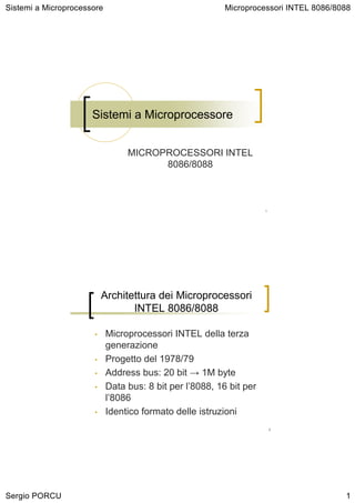 Microprocessori INTEL 8086/8088 | PDF