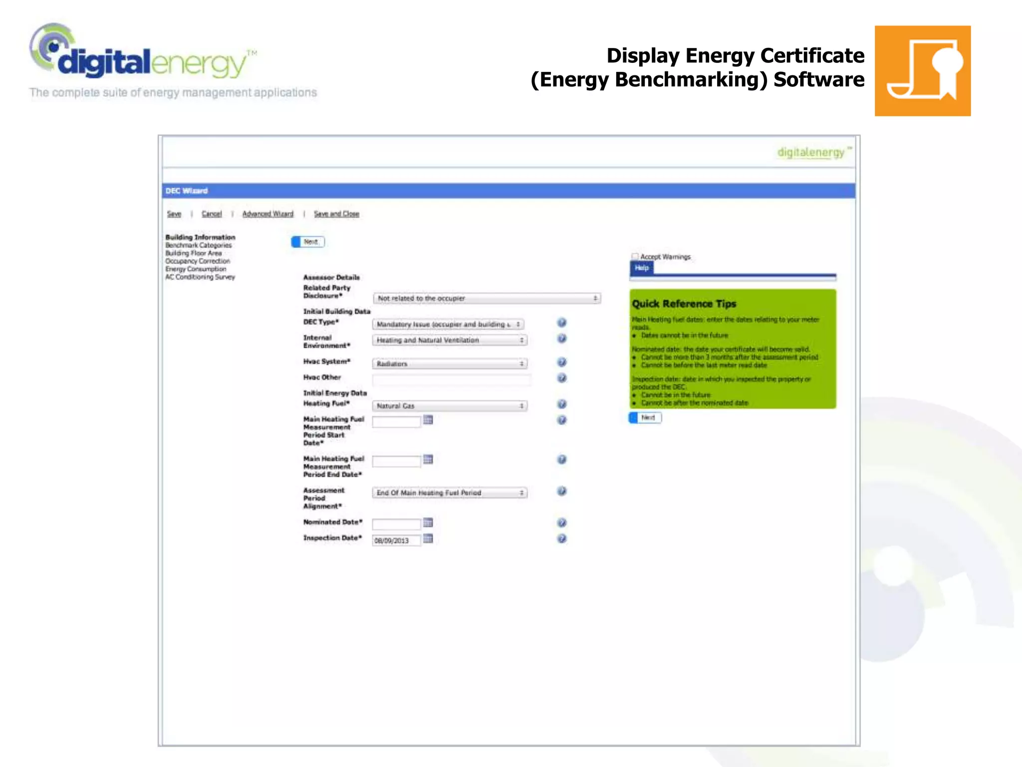 Display Energy Certificate Software (screenshots) | PPTX