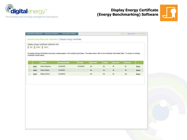 Display Energy Certificate Software (screenshots) | PPTX