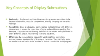dispaly subroutines in computer graphics .pptx