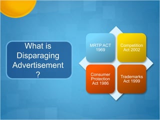 Comparative Advertisement and Product Disparagement | PPTX