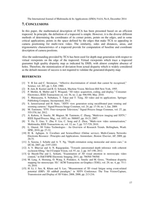 Disparity map generation based on trapezoidal camera architecture for multi view video | PDF