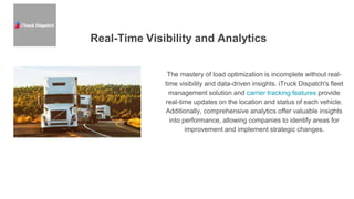 Dispatch App Mastery: iTruck Dispatch's Approach to Load Optimization | PPT