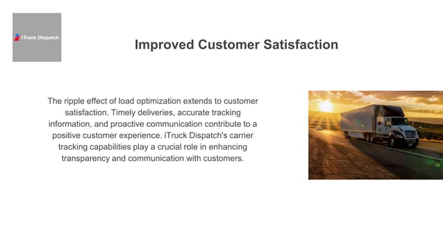 Dispatch App Mastery: iTruck Dispatch's Approach to Load Optimization | PPT