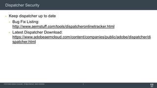 AEM (CQ) Dispatcher Security and CDN+Browser Caching | PPT