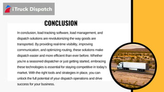 Dispatch Made Easy: Unlocking the Potential of Load Management Solutions | PPT