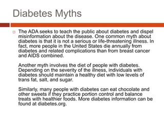 Dispelling Common Diabetes Myths | PPTX