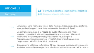 Excel - introduzione e formule | PDF