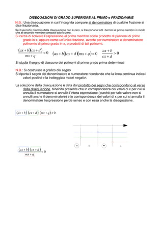 Dispensa disequazioni semplici, fratte, con valore assoluto | PDF