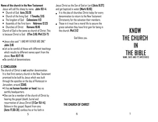 Dispensation, salvation and church | PDF