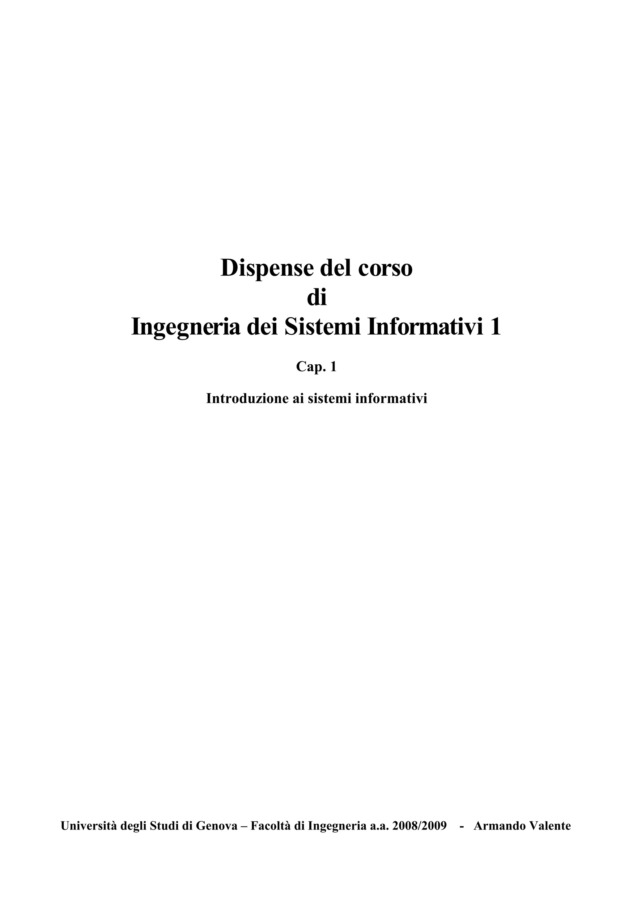 Sistemi Informativi | PDF