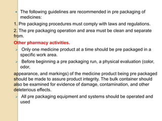 dispensing pharmacy note to administration | PPT
