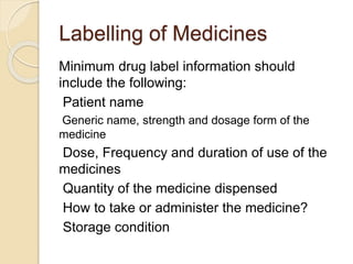 dispensing pharmacy note to administration | PPT