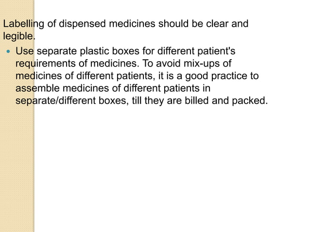 dispensing pharmacy note to administration | PPT