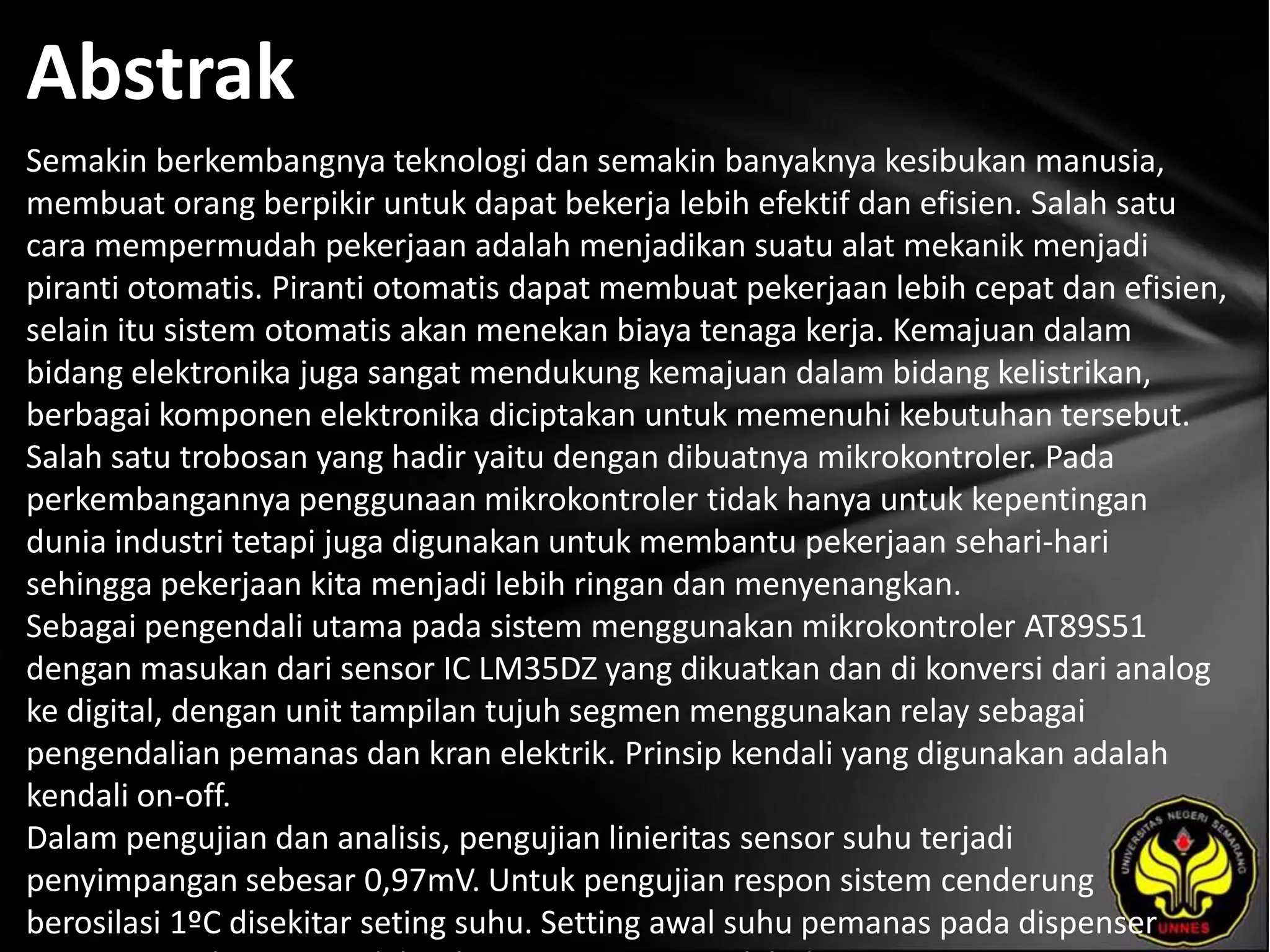 Dispenser otomatis menggunakan_5350 | PPT
