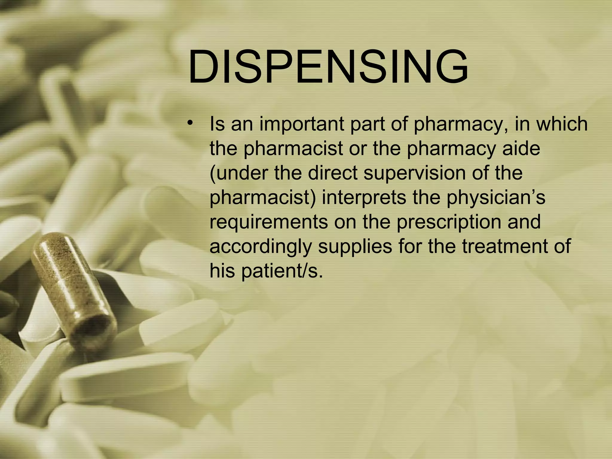 Good Dispensing Practice | PPT