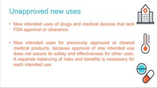Unapproved New Uses of Drugs with Examples | PPTX