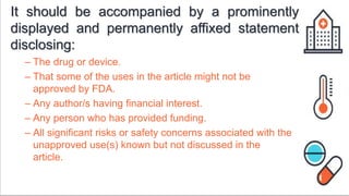 Unapproved New Uses of Drugs with Examples | PPTX