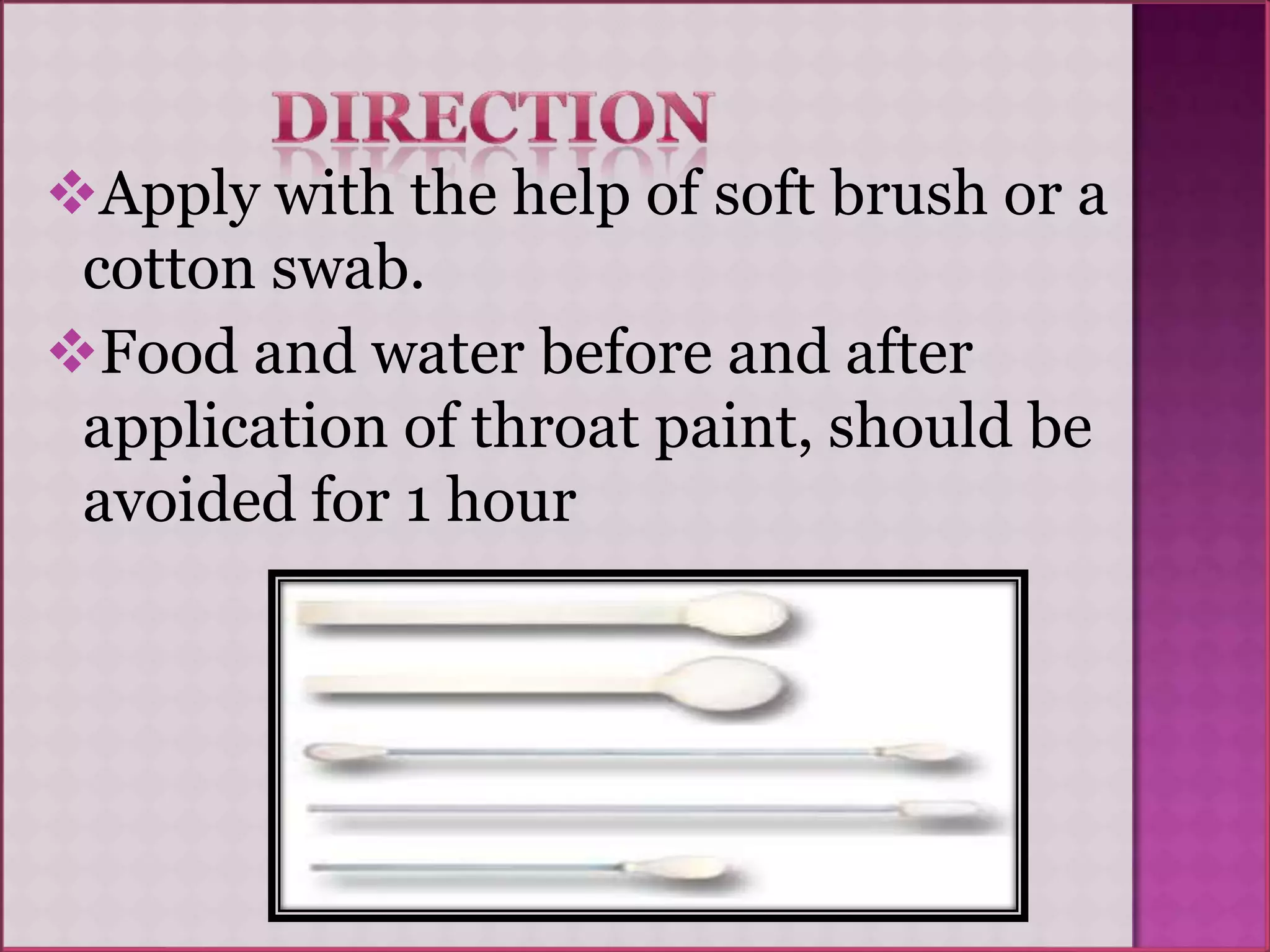 mouthwash, gargle, throat paint | PPTX