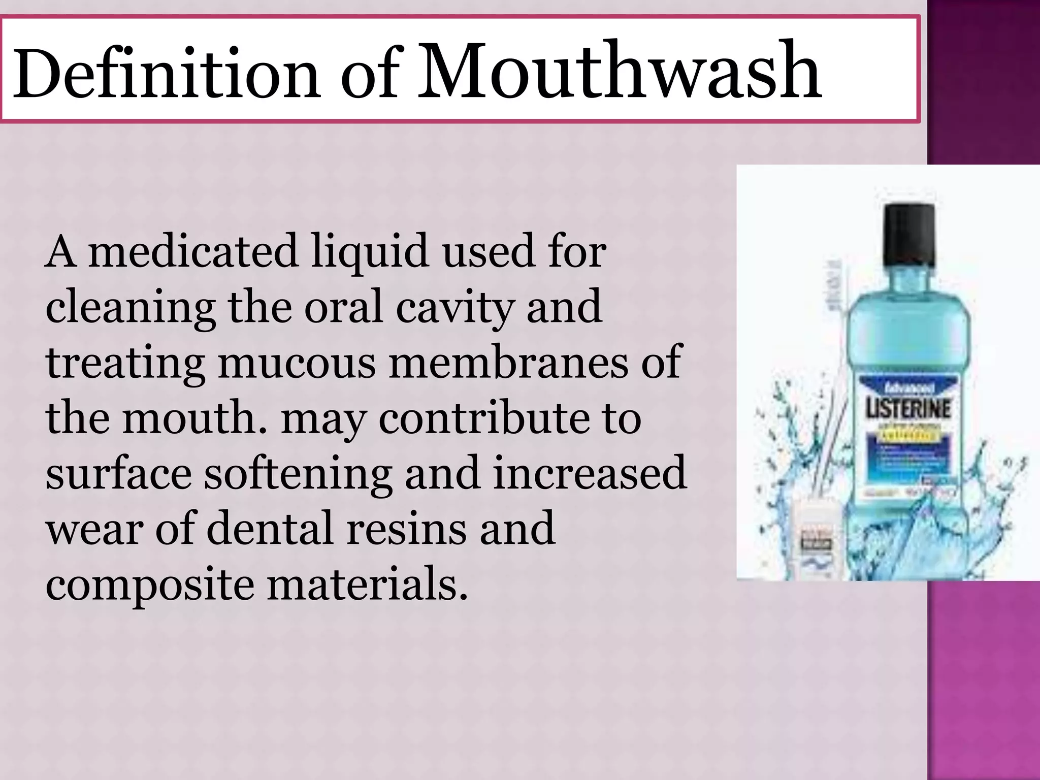 mouthwash, gargle, throat paint | PPTX