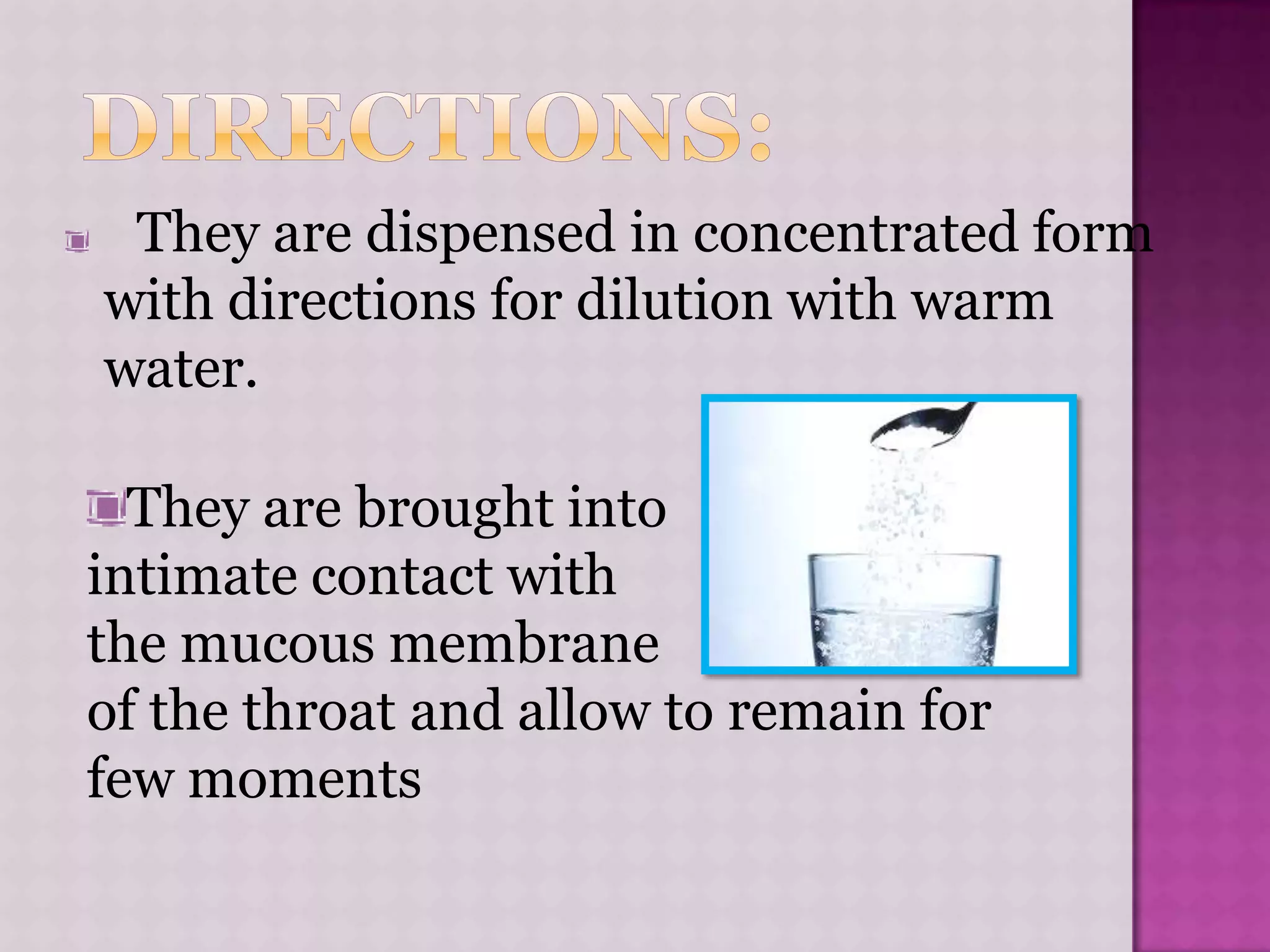 mouthwash, gargle, throat paint | PPTX