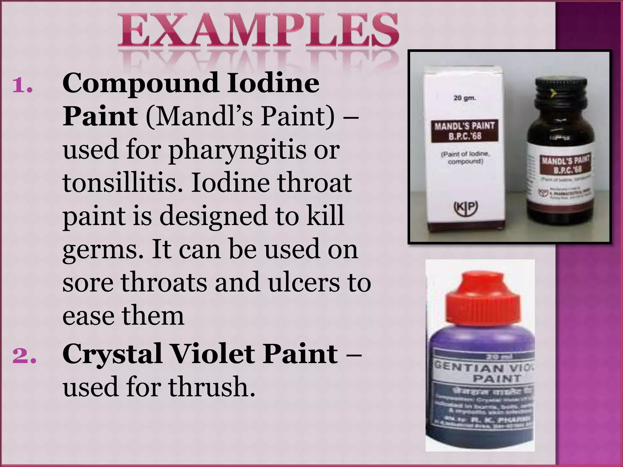 mouthwash, gargle, throat paint | PPTX