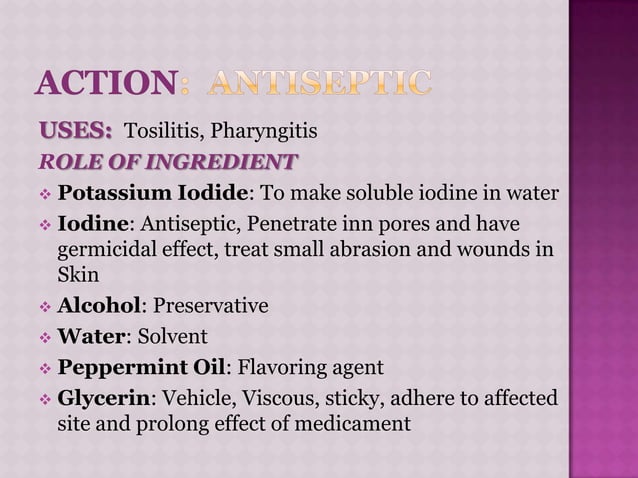 mouthwash, gargle, throat paint | PPTX