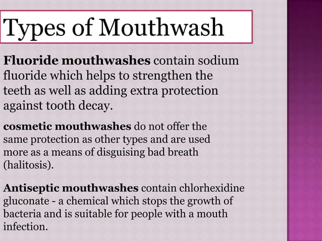 mouthwash, gargle, throat paint | PPTX