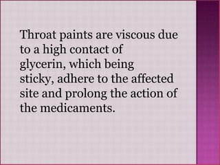 mouthwash, gargle, throat paint | PPTX