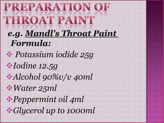 mouthwash, gargle, throat paint | PPTX