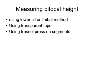 Dispensing bifocal 3 | PPT