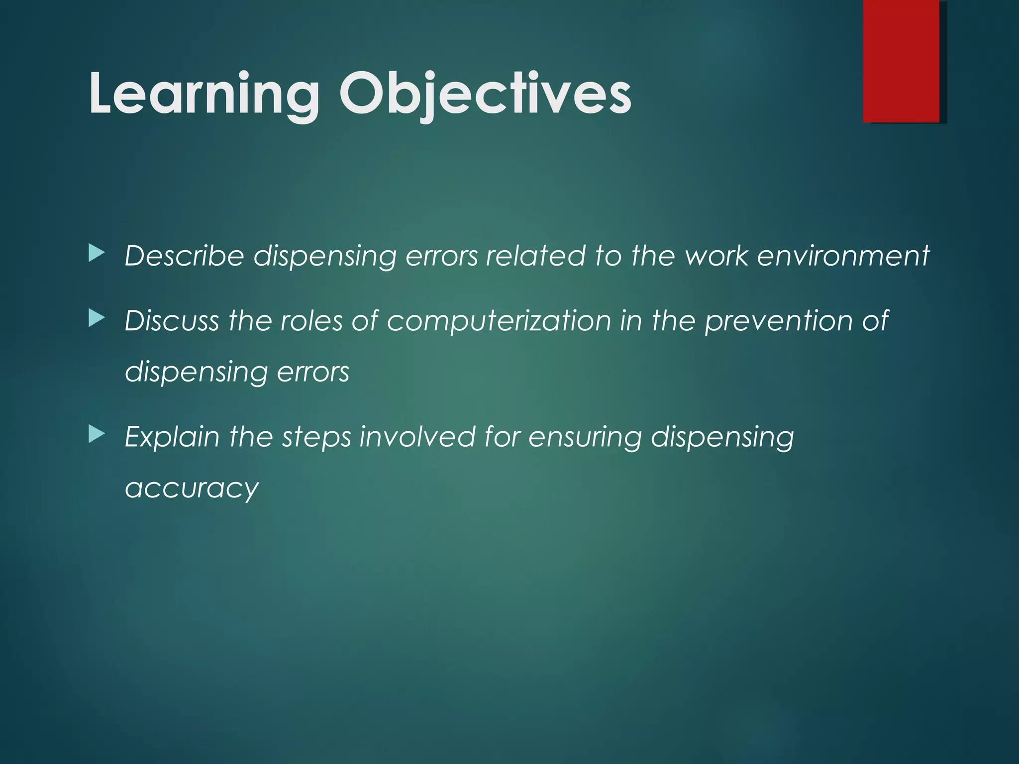 Dispensing errors and Its Prevention | PPT