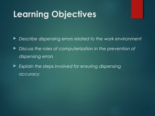 Dispensing errors and Its Prevention | PPT