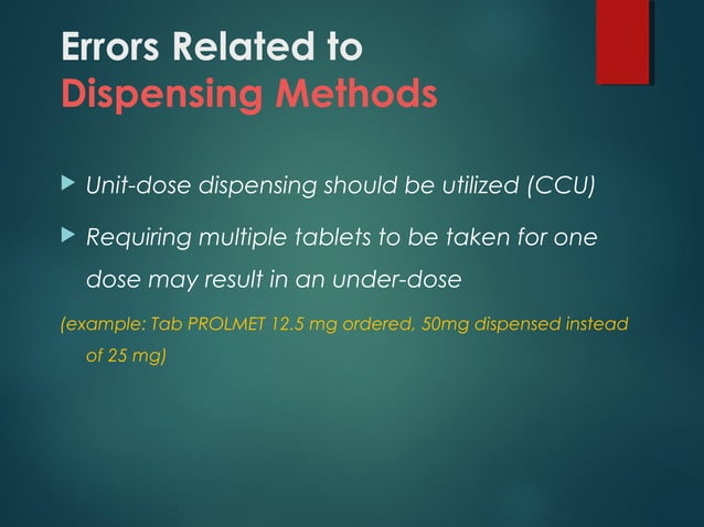 Dispensing errors and Its Prevention | PPT | Pharmaceutical Industry ...
