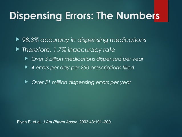 Dispensing errors and Its Prevention | PPT | Pharmaceutical Industry ...