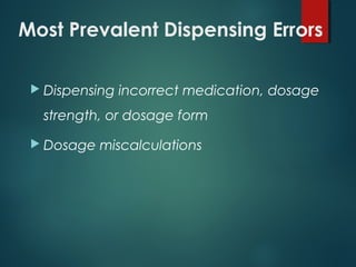 Dispensing errors and Its Prevention | PPT