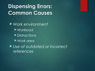 Dispensing errors and Its Prevention | PPT