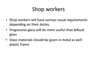 Dispensing glasses PPT for O.A. 2nd year | PPTX
