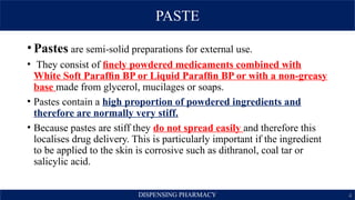 Dispensing of Ointment. Paste & Gels.pptx