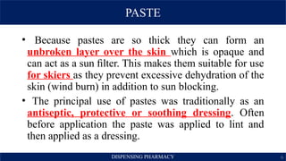 Dispensing of Ointment. Paste & Gels.pptx