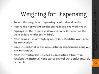 DISPENSING OF RAW MATERIALIIIIIIIIIS.ppt