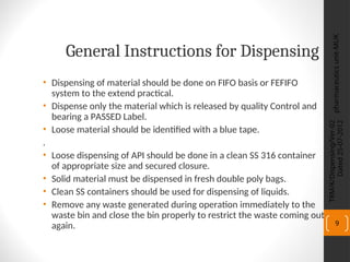 DISPENSING OF RAW MATERIALIIIIIIIIIS.ppt