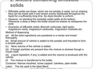 Dispensing of solution and mixture | PPTX