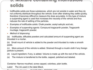 Dispensing of solution and mixture | PPTX